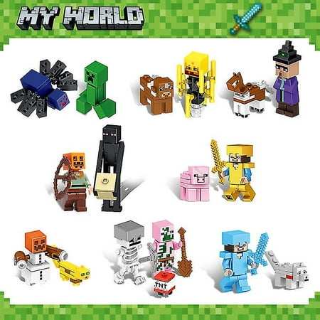 16pcs Minecraft Set Minifigures Ninja Mini Figures Blocks Toys Fits ...