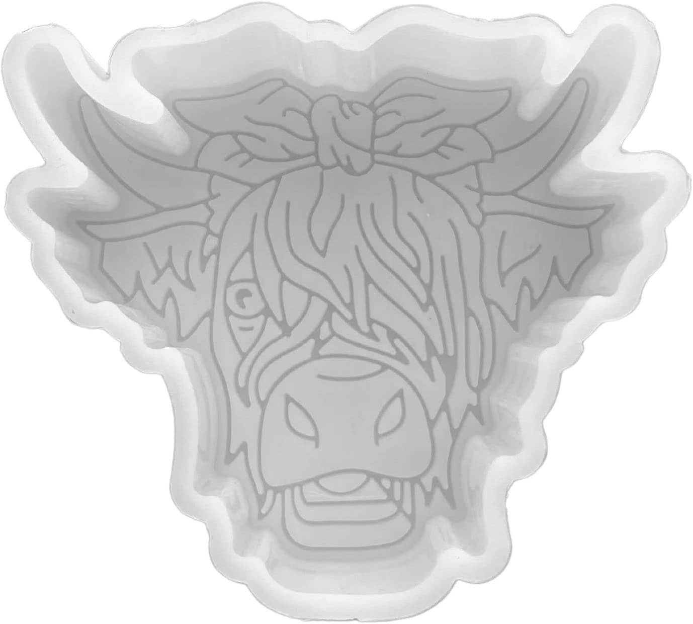 Highland Dairy Cow Silicone Freshie Mold Size 3.75" Wide x 3.25" Long x ...