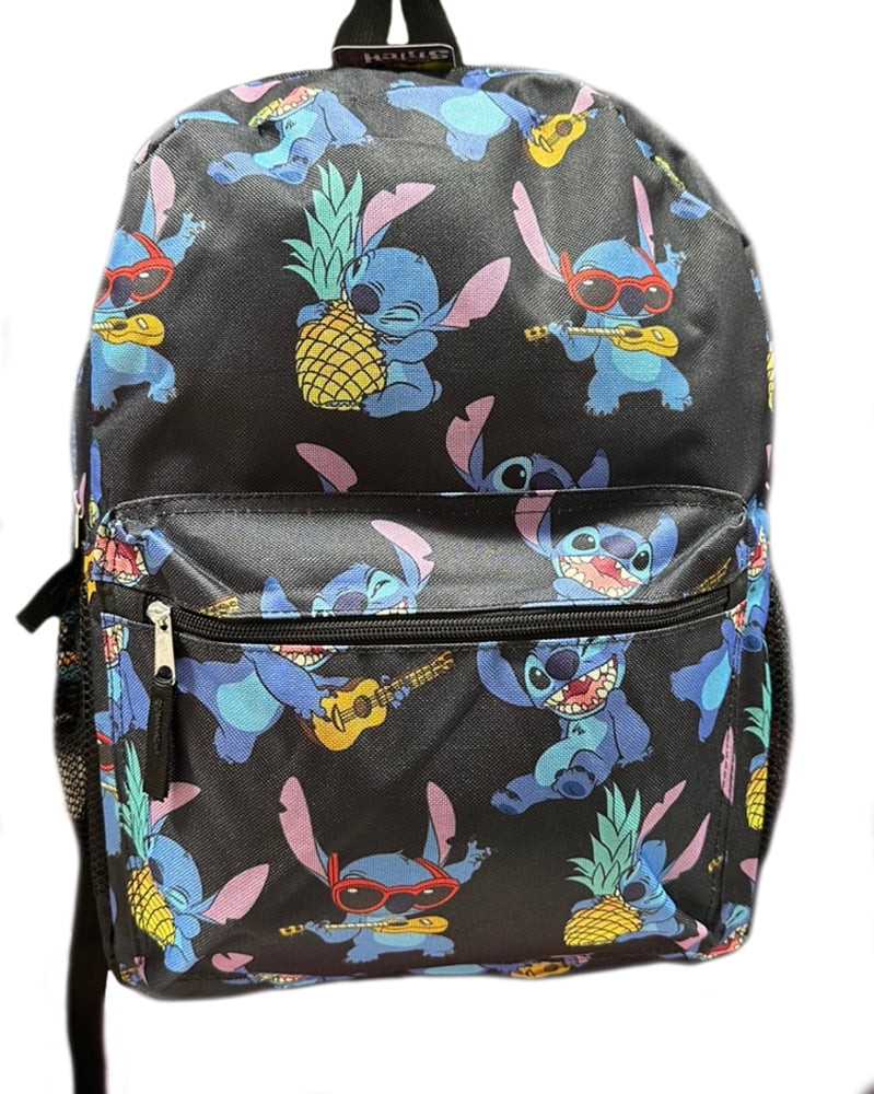 Disney Stitch All Over Print 16" Backpack- Black - Walmart.com