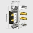 DB2 2W2 40A High Current Pin Connector 2Pin Right Angled PCB Solder ...