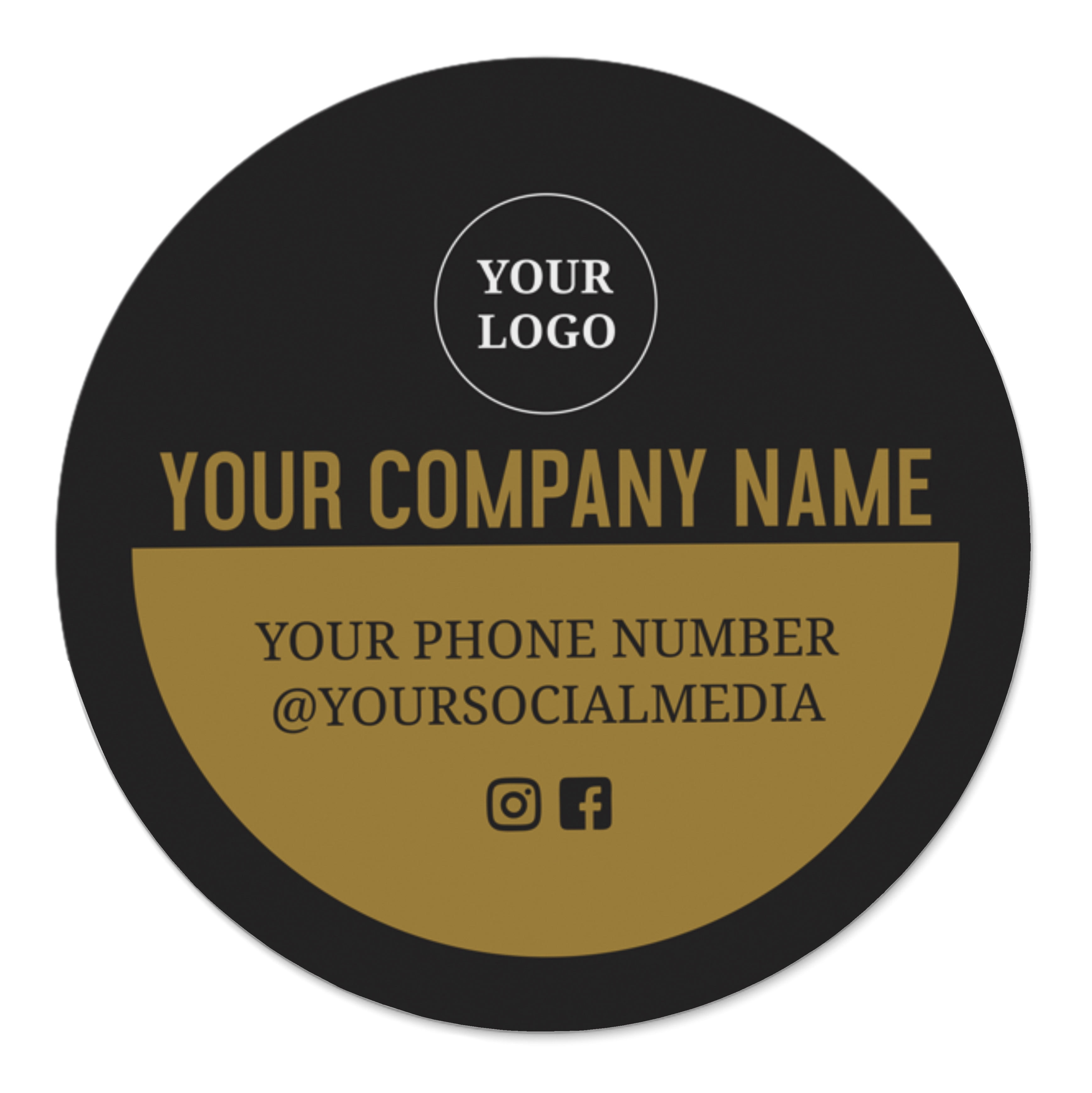 Printtoo Label Stickers for Small Business -100 RoundCustom Vinyl ...