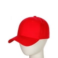 D&I Basic Baseball Cap Adjustable Closure Curved Visor Hat-Red ...