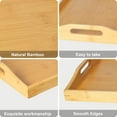 MinBoo 3-Piece Large Bamboo Serving Trays with Handles - Ottoman ...
