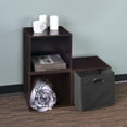 Niche Cubo Storage Set 3 Cubes And 1 Canvas Bin Cherry Grey