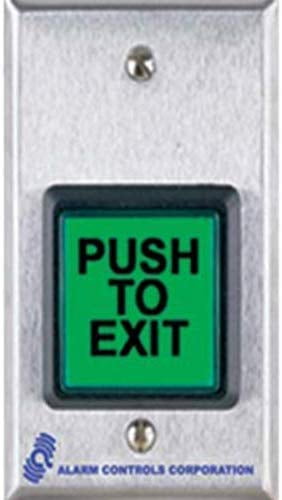 Alarm Controls TS-2 Push Button ILLUMINATED REQUEST TO EXIT GREEN SS ... Alarm Controls TS-2 Push Button ILLUMINATED REQUEST TO EXIT GREEN SS ...