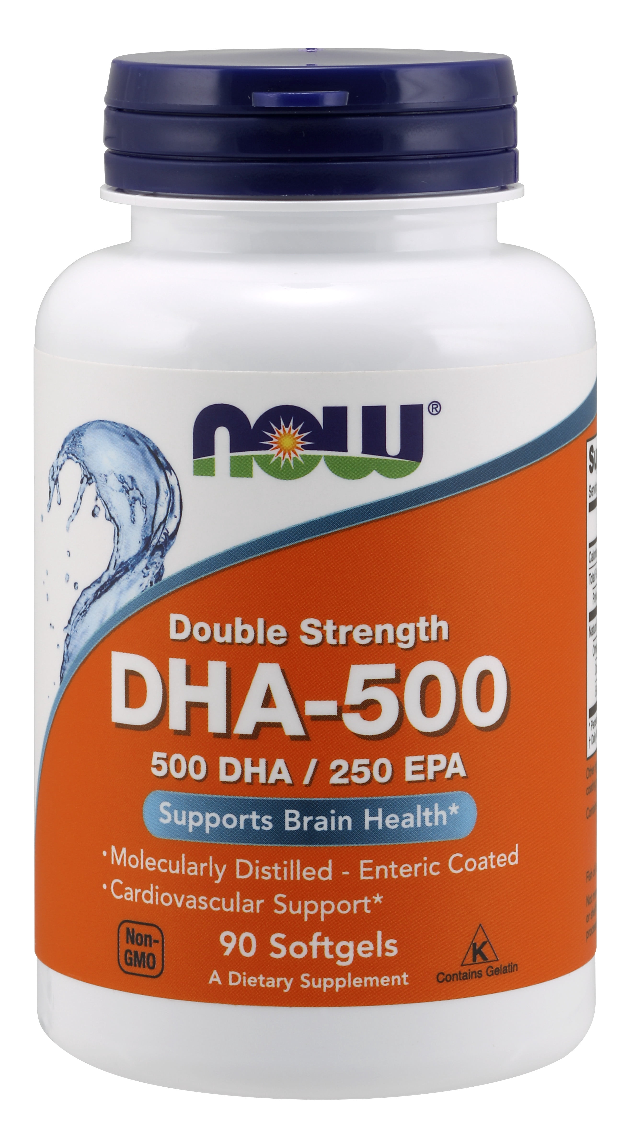 NOW Supplements DHA 500 With 250 EPA Molecularly Distilled Supports 