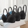 3 Pack Womens Underwire Push Up Bras Floral Embroidered Full Coverage ...