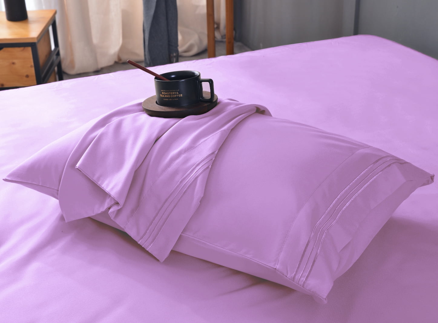 Comfylife King Size Bamboo Derived Rayon Pillowcase Set-Moisture ...