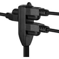 Maximm Cable 3 Feet Flat Plug Extension CordWire Multi Outlet - 3 Prong ...