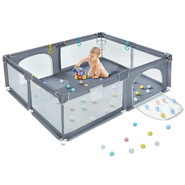 Fortella Cloud Castle, Baby Playpen with Whiteboard and Activity Wall ...
