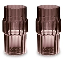 Signature Design by Ashley Embersen Amber Glass Decorative Vase Set of ...