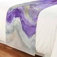 Bed Runner Ombre Purple Bedding Scarves Soft Decorative Bed Flag Beach ...