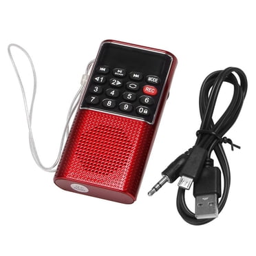 K11 FM Rechargeable Mini Portable Radio Handheld Digital FM USB TF MP3 ...