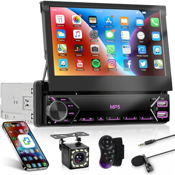 10'' Touch Screen Carplay Multimedia Player with Bluetooth, FM Radio ...