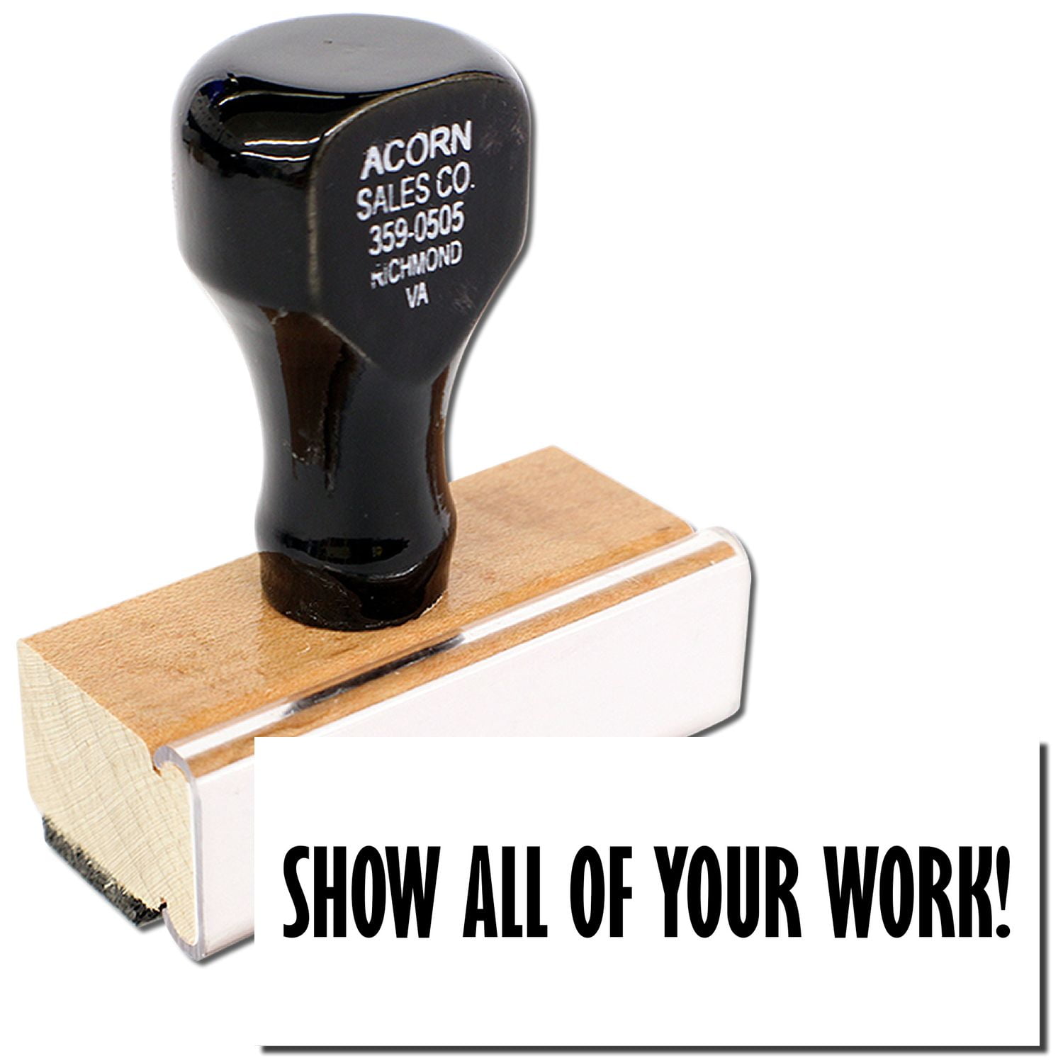 Show All Of Your Work Rubber Stamp, Wooden Handle Rubber Stamp, Laser ...