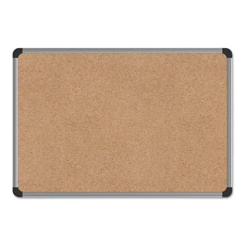 Silver Aluminum Frame 24 in. x 18 in. Cork Board - Natural - Walmart.com