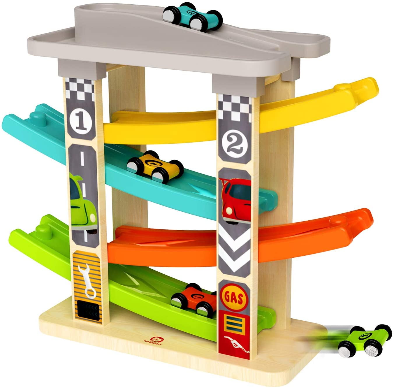 TOP BRIGHT Toddler Toys For 1 2 Year Old Boy Gifts Car Track Car Ramp TOP BRIGHT Toddler Toys For 1 2 Year Old Boy Gifts Car Track Car Ramp