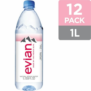 Evian Natural Spring Drinking Water, Big Pack, 11.2 Fl Oz, 24 Count Bottles from French Alps ...