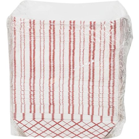 SCT #300 Southland Red Check Paperboard Food Tray / Boat / Bowl, 3 lb ...