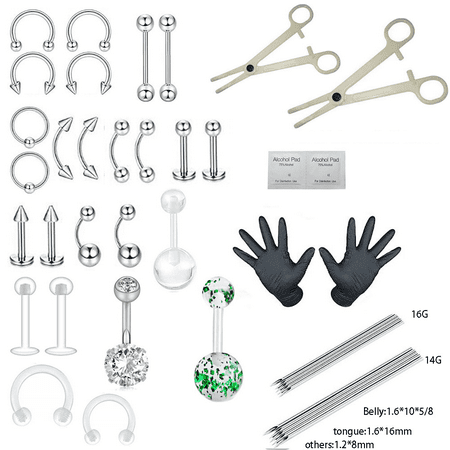 JOYWE Piercing set Professional piercing set Steel piercing needles ...