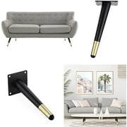 4PCS 8 Inch Metal Furniture Legs Feets Cabinet Sofa Oblique Coffee ...