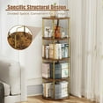 Flycity 4 Tier Rotating Bookshelf, 360Â° Display Rotating Bookcase ...