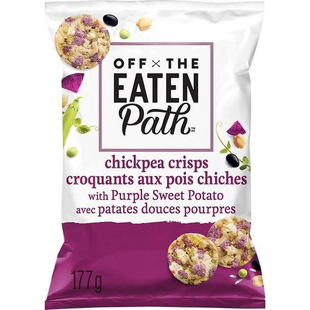 Off The Eaten Path Chickpea Crisps with Purple Sweet Potato Rice and ...