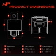 A-Premium 24V 40A 5-Pin SPST Relay with Wiring Harness & Bracket for ...