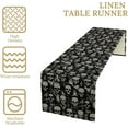 Black Halloween Table Runner, Scary Skull Halloween Table Decorations ...