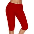 Womens Cropped Leggings Sports Yoga Pants Running Fitness Yoga