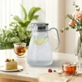 Clear Water Bottle Steel Lid Plastic Pitcher Juices Kettle Tea Urn ...