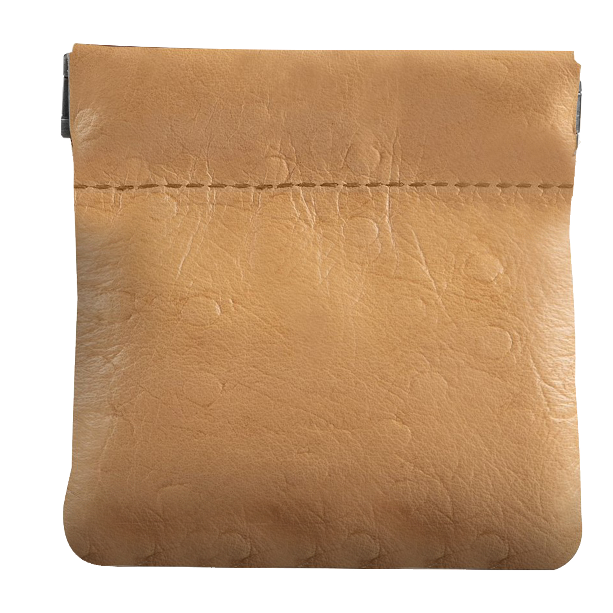 Classic Leather Squeeze Coin Purse change Holder For Men By Nabobb (Tan ...