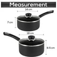 Utopia Kitchen Cookware Nonstick Small Cooking Sauce Pot Set - 1 Quart ...
