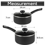 Utopia Kitchen Cookware Nonstick Small Cooking Sauce Pot Set - 1 Quart ...