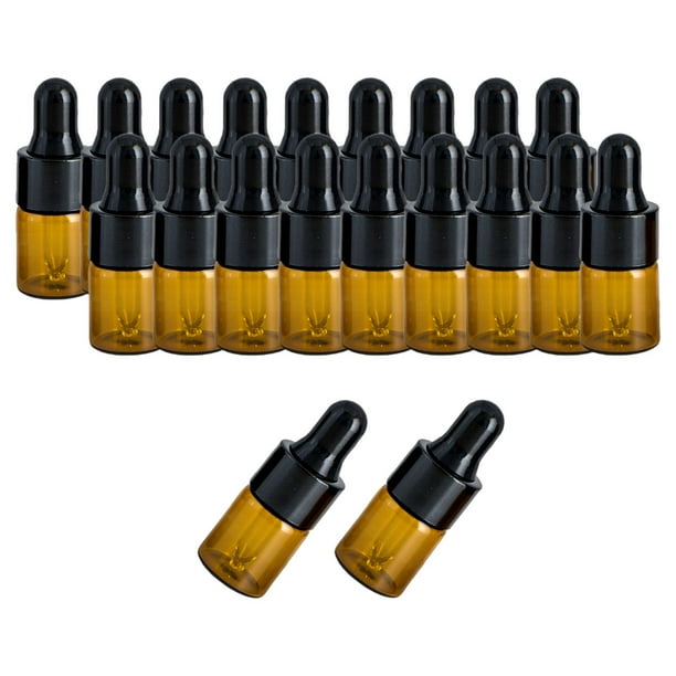 TISHITA Mini Dropper Bottles, with Glass Eye Dropper Refillable Empty ...