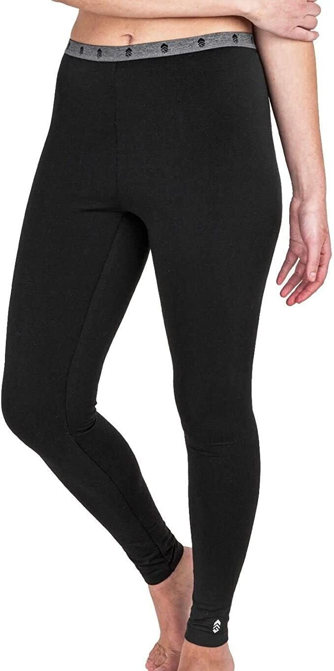 2-PACK Free Country Women Black Microtech Heat Soft Base Layer Pants ...