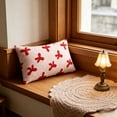 Boucle Fleece Throw Pillow Cover Bow Knot Decorative Cushion Soft Sofa ...