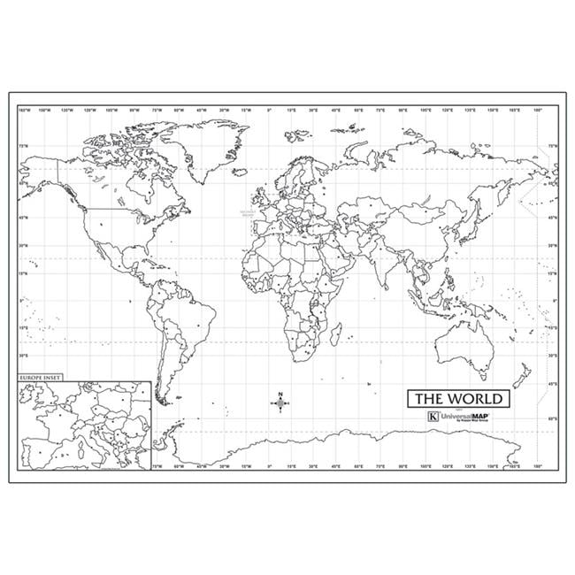 Buy Kappa Map Group & Universal Maps UNIM1501727 Outline Wall Maps ...