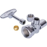 Quarter-Turn, Angle Loose Key Valve, 1/2 FIP x 3/8" OD Comp - Walmart.com