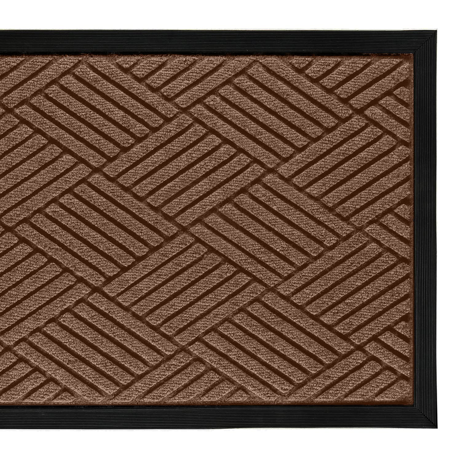 LuxUrux Durable Rubber Door Mat, Heavy Duty Doormat, Indoor Outdoor ...