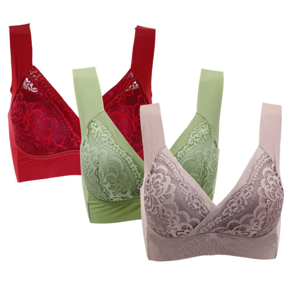 Xmarks Lace Bras for Women Plus Size Wireless - Ultra-Soft Lift ...
