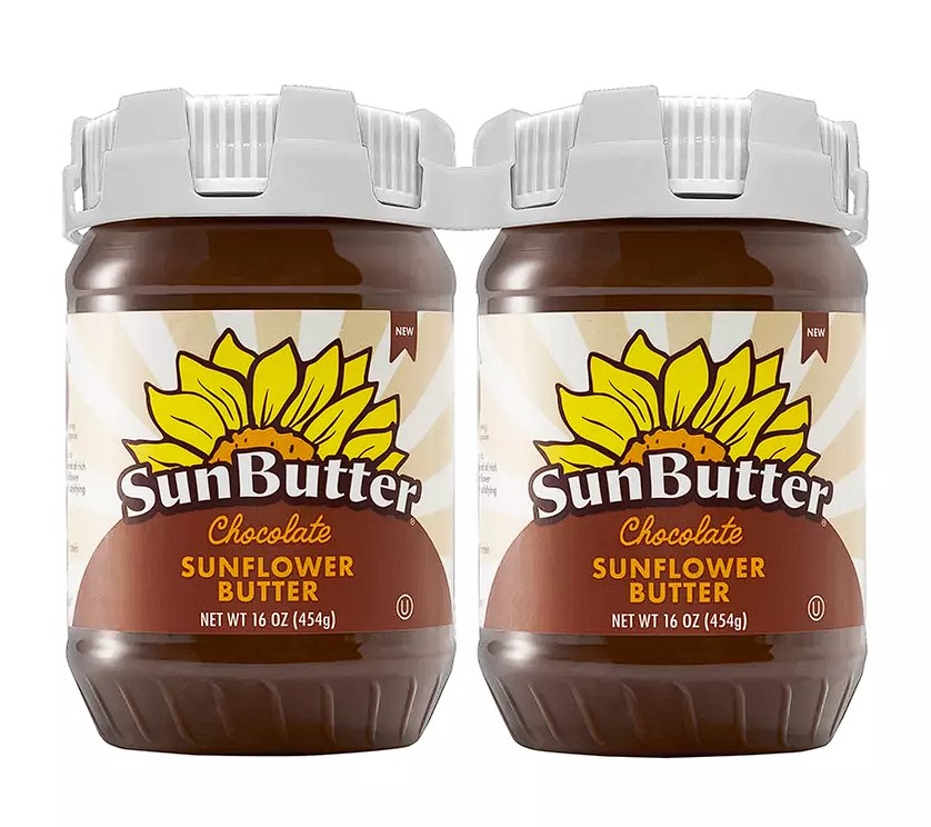 Sunbutter Chocolate Sunflower Butter, Spread, 16 oz Jar Pack Of 2 ...
