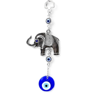 Blue Evil Eye Elephant Monkey Wall& Car Hanging Amulet Protection ...