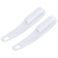Nail Brushes 2 Pack, Multifunctional Plastic Handled Pedicure Brush ...