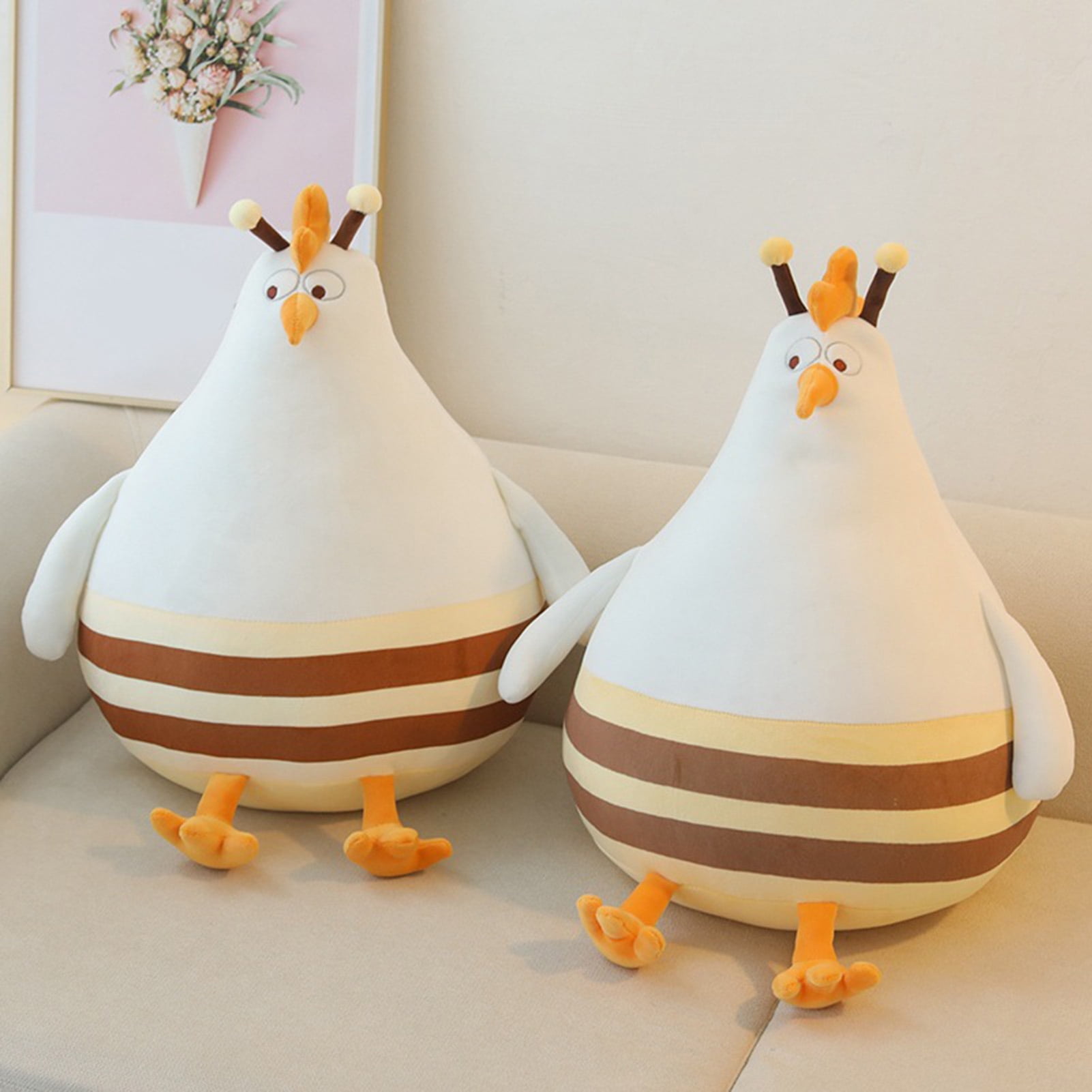 Wharick 15inch Simulation Chicken Doll Toy Stuffed Animal Plushie ...