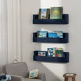 DRAKESTONE Floating Book + Display Shelf, 3-Pack - Navy - Walmart.com