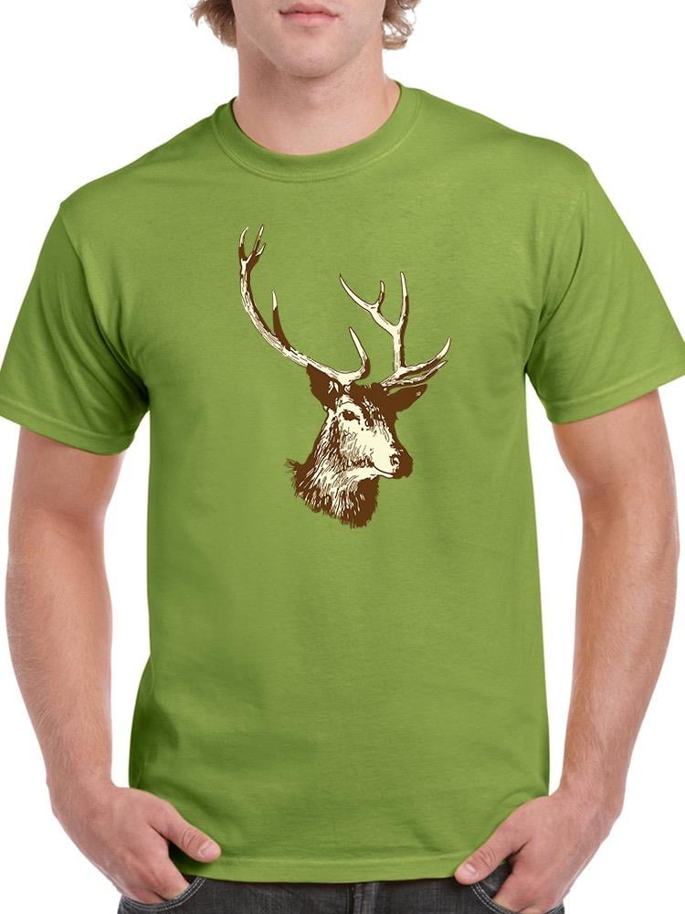 Deer With Antlers T-Shirt Men -Smartprints Designs, Male Large ...