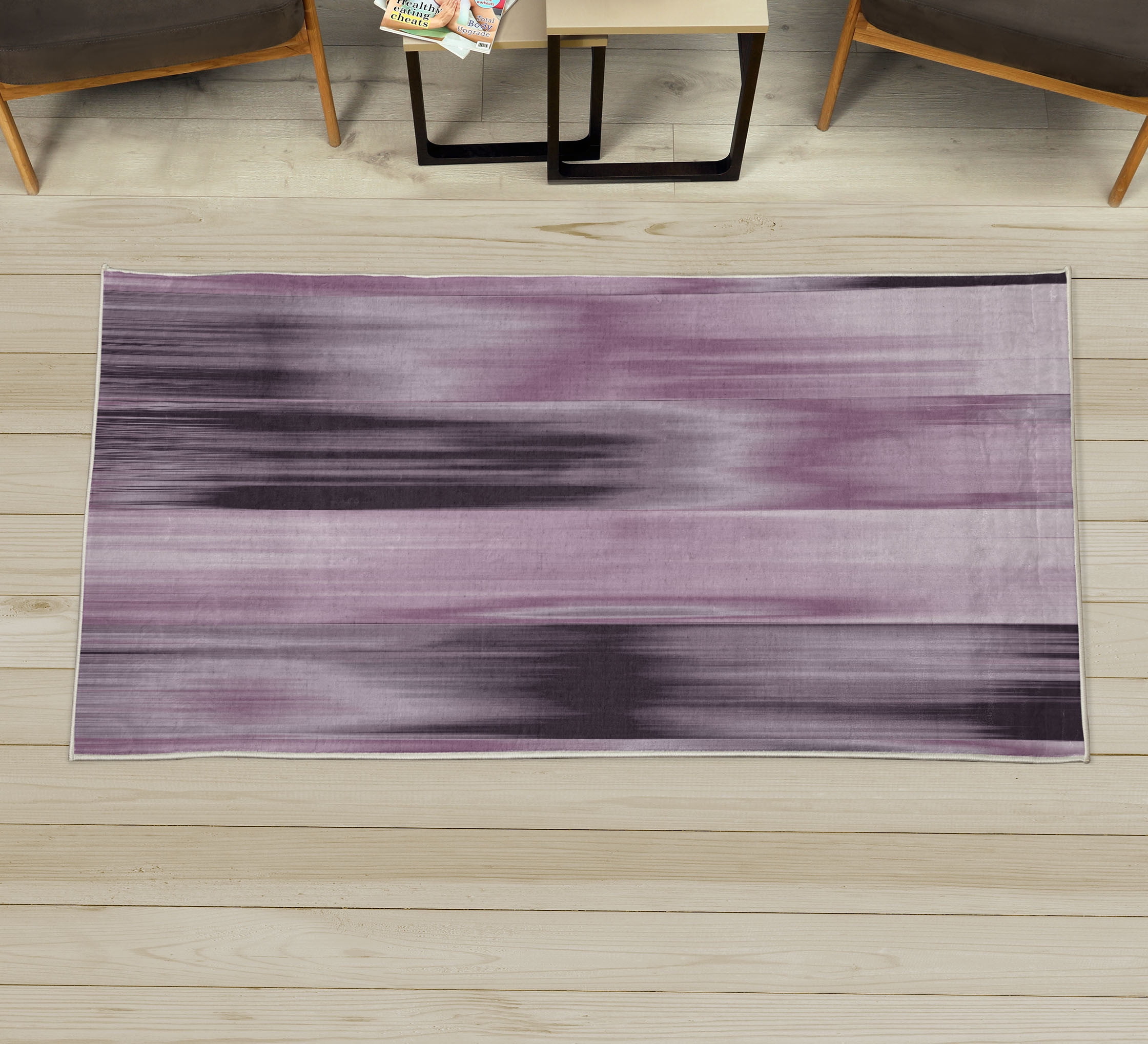 Earth Tones Decorative Rug, Abstract Modern Design Ombre Inspired ...