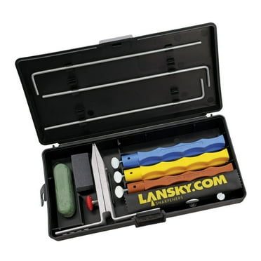 Lansky Professional Sharpening System, 5 Hone Stones + Guide Rods + Oil ...