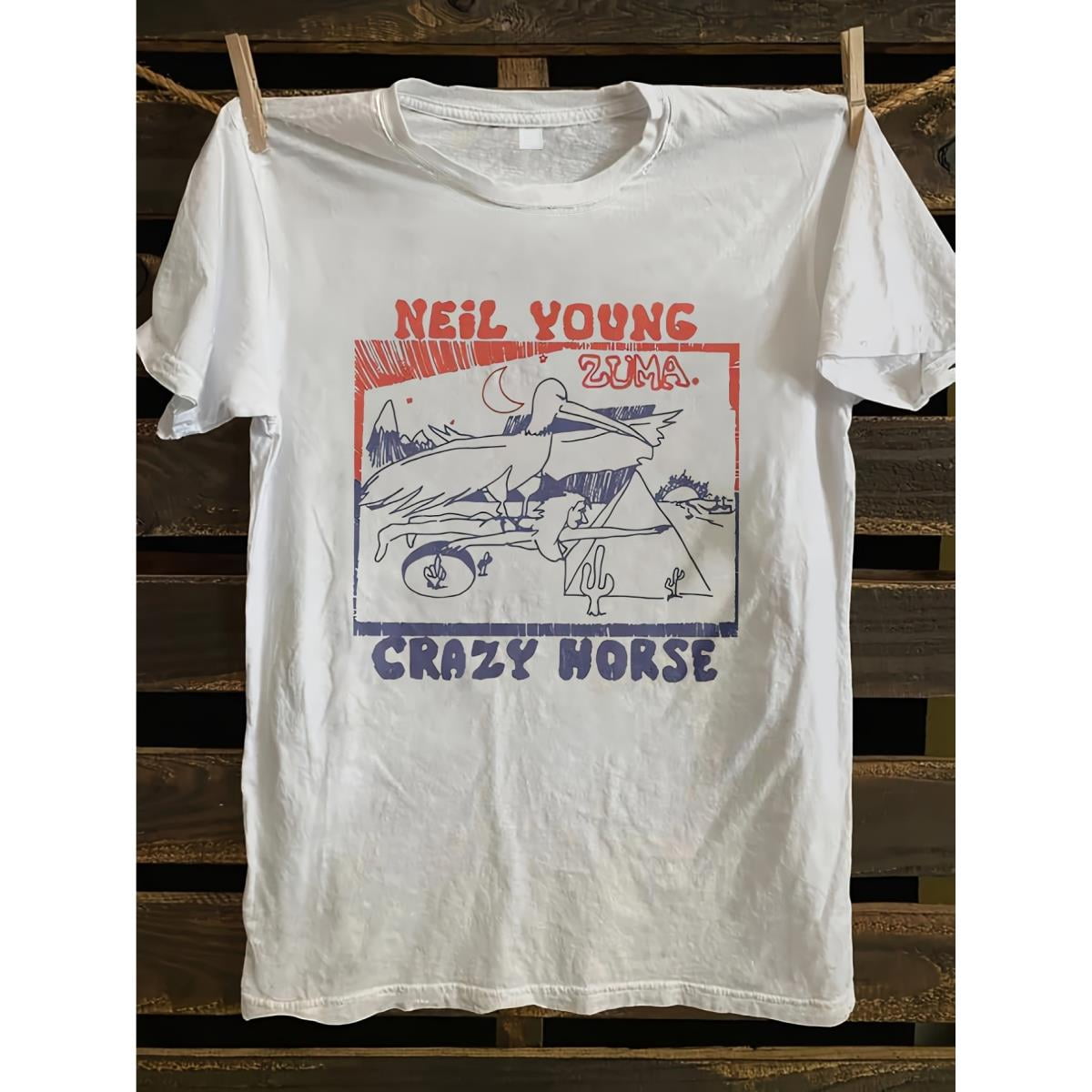 Click here for Generic Womens Vintage Neil Crazy Horse Graphic T-... prices